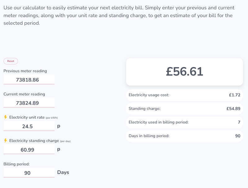 Electricity Bill Calculator