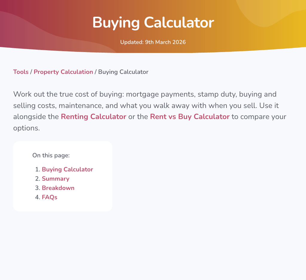 Buying Calculator