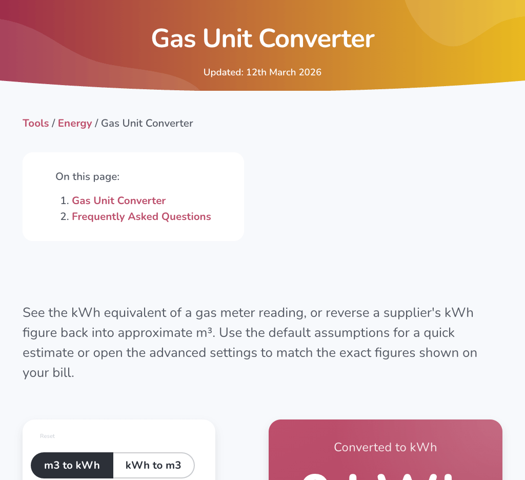 Gas Unit Converter