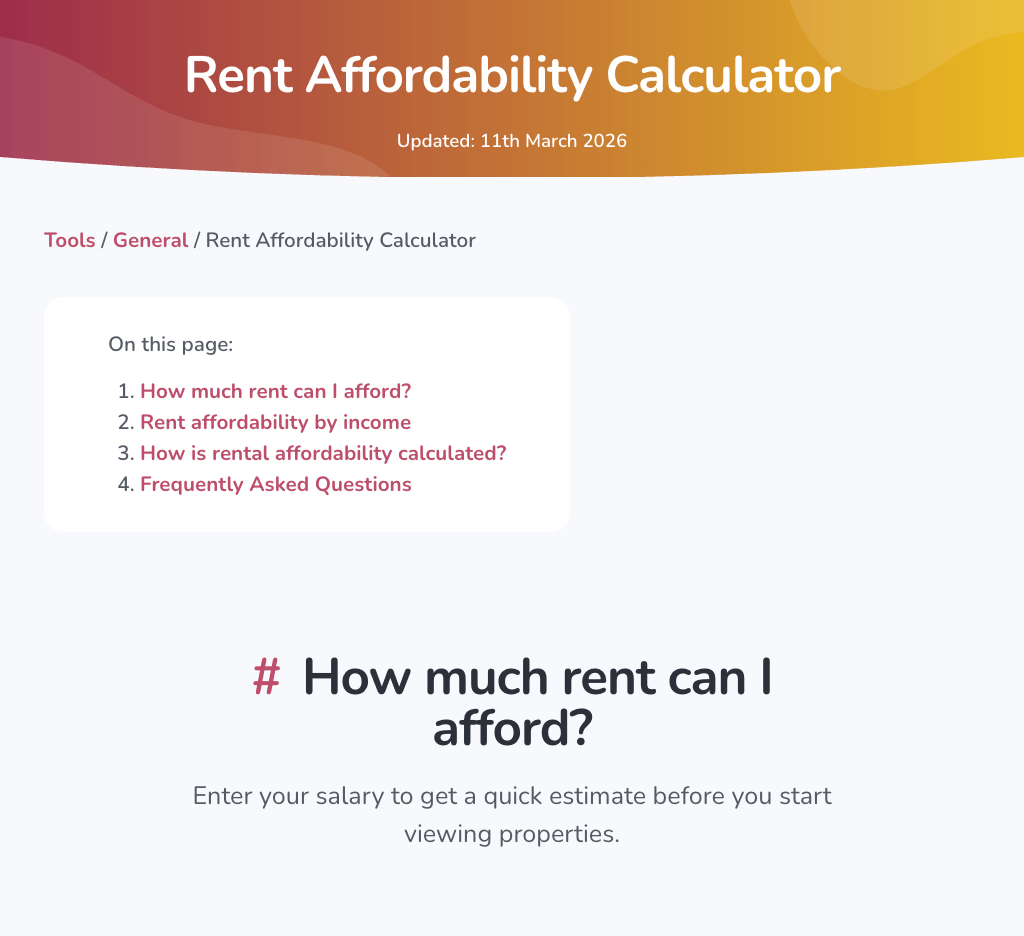 Rent Affordability Calculator