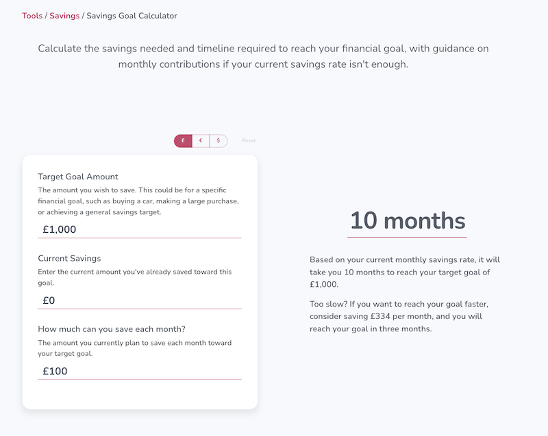 Savings Goal Calculator | Start planning your financial future today!